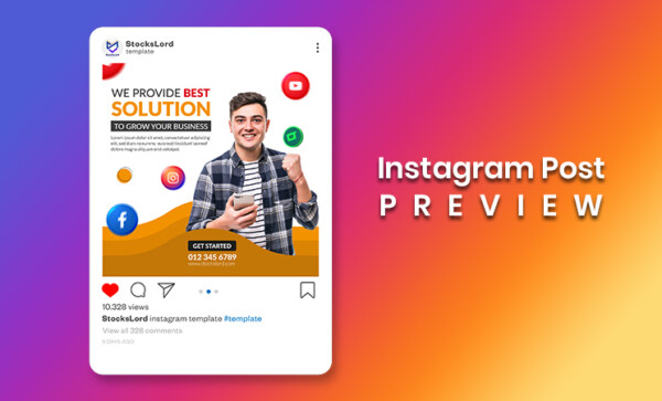 Business Promotion Social Media Post Template | Stockslord