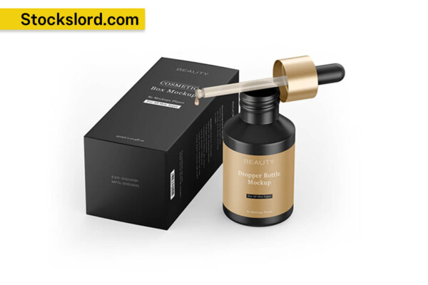 FREE Dropper Bottle with Boxes Mockups